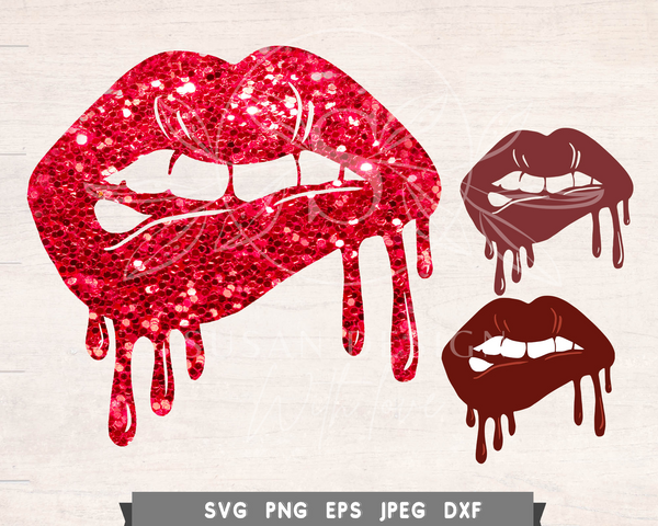 Biting Dripping Lip SVG – SVG-PNG Susandesign