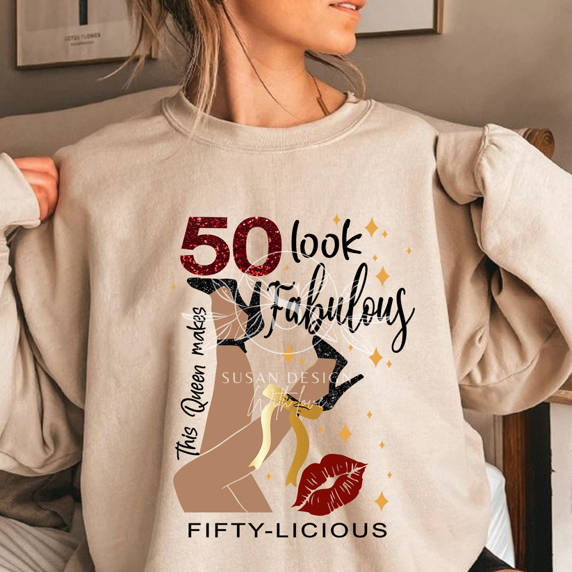 Fifty-licious, Fabulous, 50th Birthday SVG – SVG-PNG Susandesign